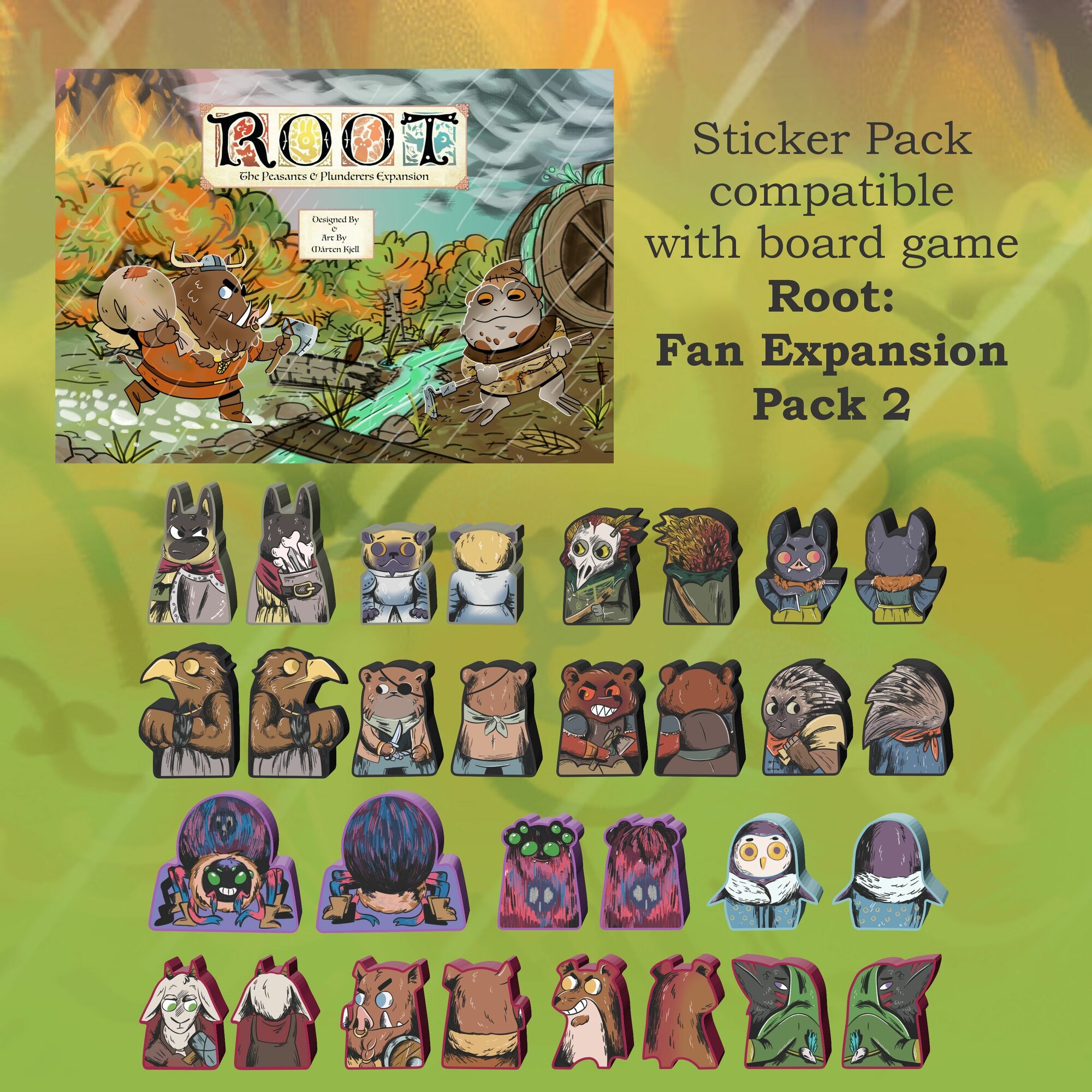 Стикерпак для настольной игры Root: Fan Expansion Pack 2 (Корни. Фанатские дополнения 2)