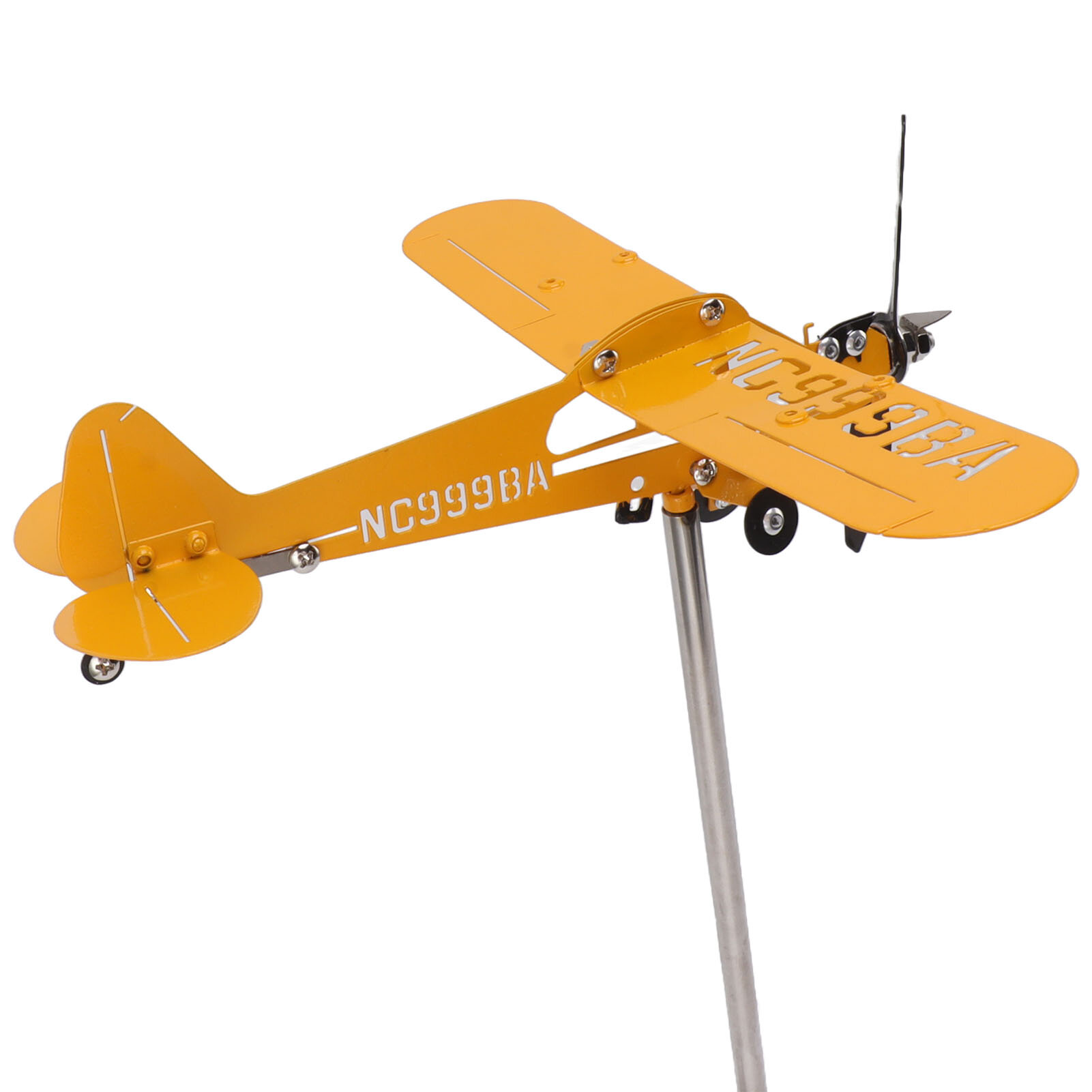 Декоративный металлический ветряк Piper J3 Cub в форме самолета для террасы и участка
