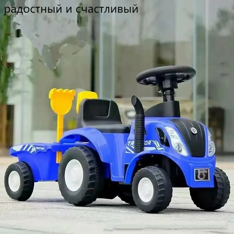 Каталка New Holland "Трактор", пластик, с поворотным рулем, световые и звуковые эффекты