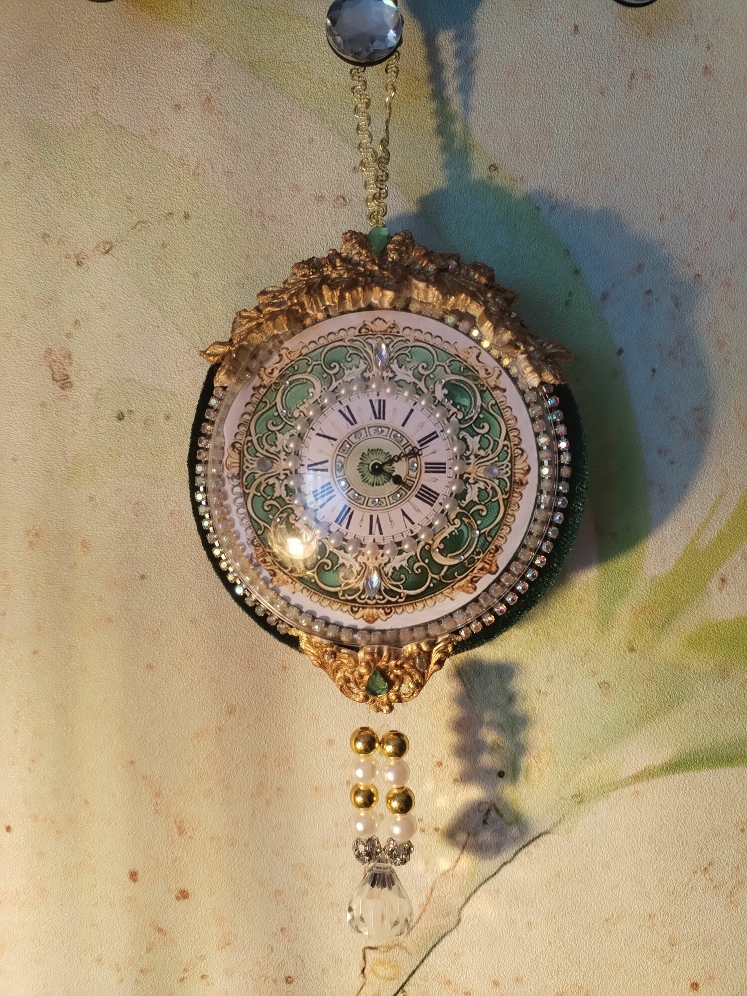 Украшение новогоднее часы 9 см