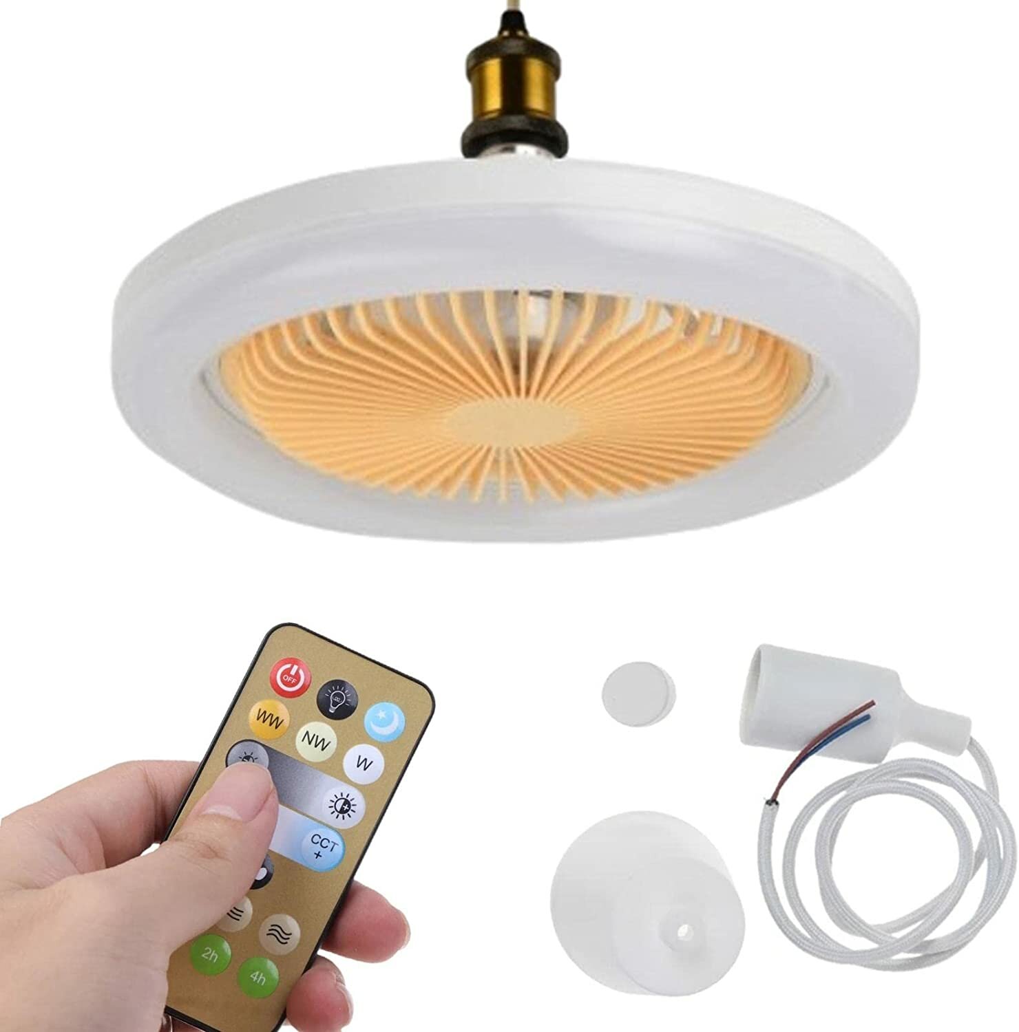 Лампа с патроном E27, вентилятор с лампой, освещение завода Чжуншань, вентилятор 2 в 1 для ресторана, потолочный вентилятор с лампой, обновление и последующее обновление (функция самопамяти, с дистанционным управлением)