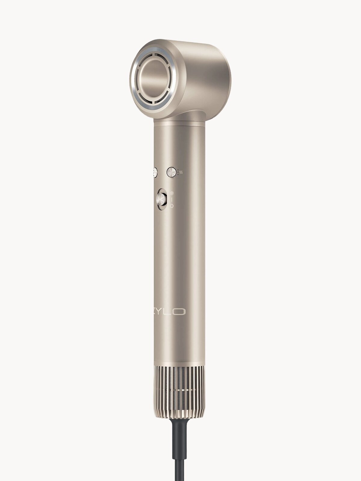 Фен для волос профессиональный стайлер с насадками 6 в 1 ZYLO, золотой