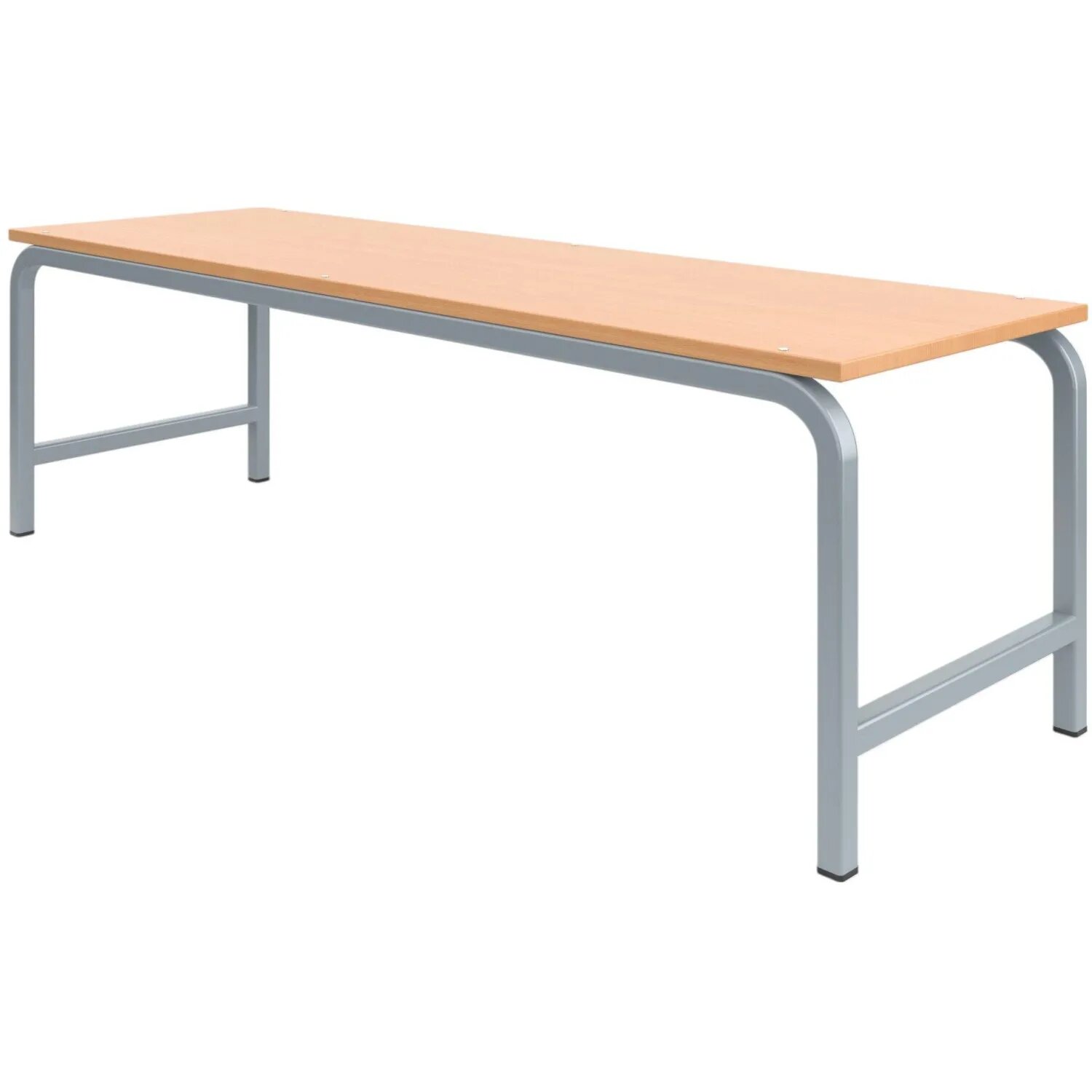 Банкетка MET_Школа 3-мест жесткая бук/серый New