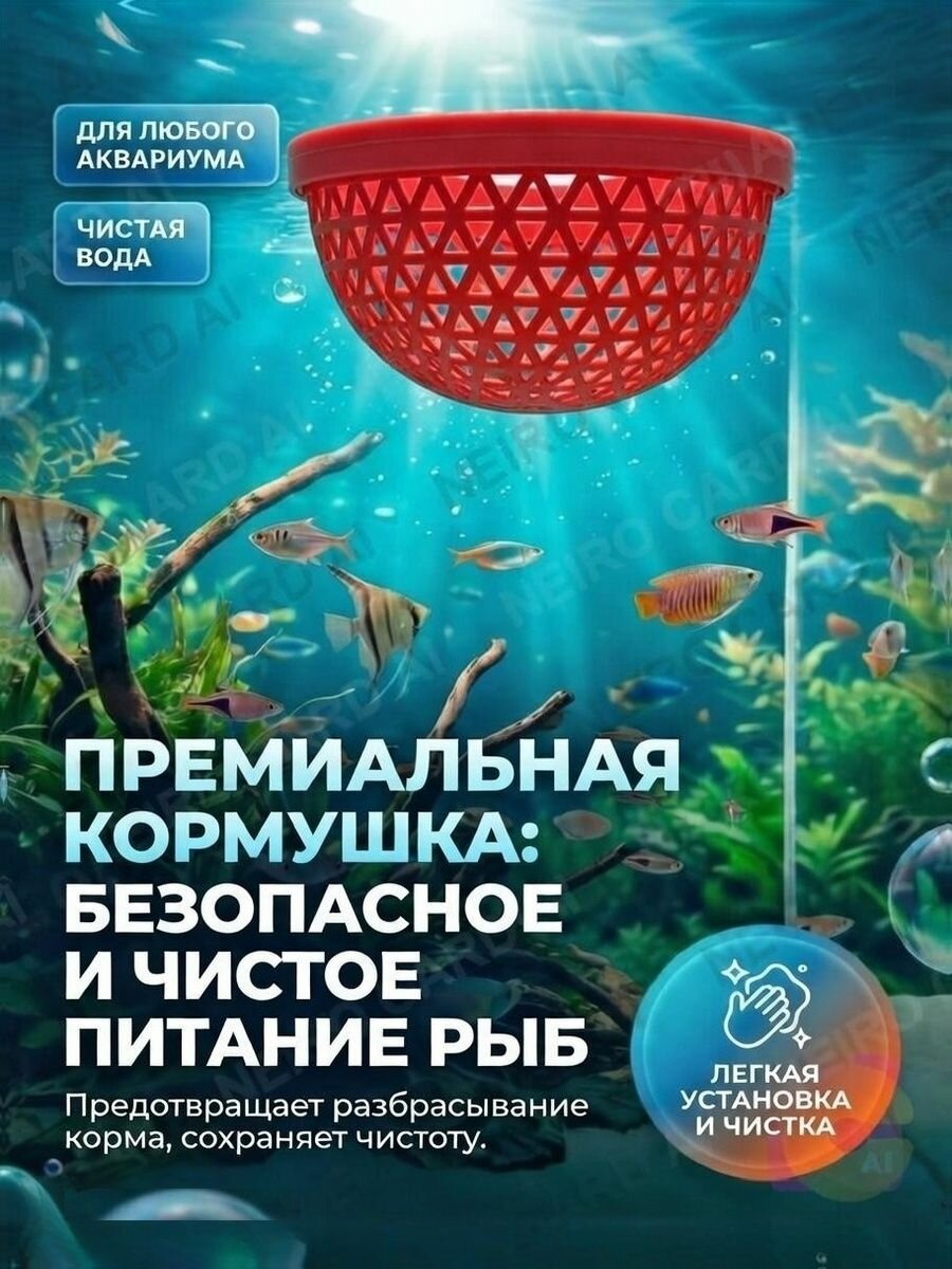 Декорация для аквариума для рыбки декор в аквариум кормушка ( диаметр 80 мм )