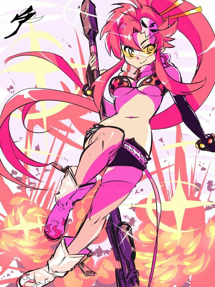 Алмазная Мозаика "Аниме: Гуррен-Лаганн (Gurren-Lagann). Ёко (Yoko Littner)" 40х50 См Алмазная Вышивка / Картина Стразами Подарков / Украшения