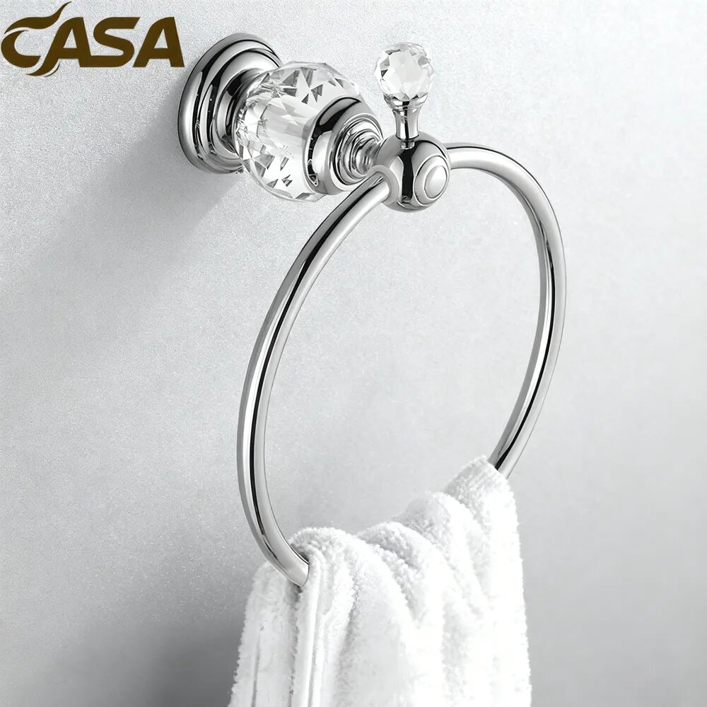 CASA настенный держатель для полотенец, нержавеющая сталь, серебристый, 17.8x21.2 см, 1 шт
