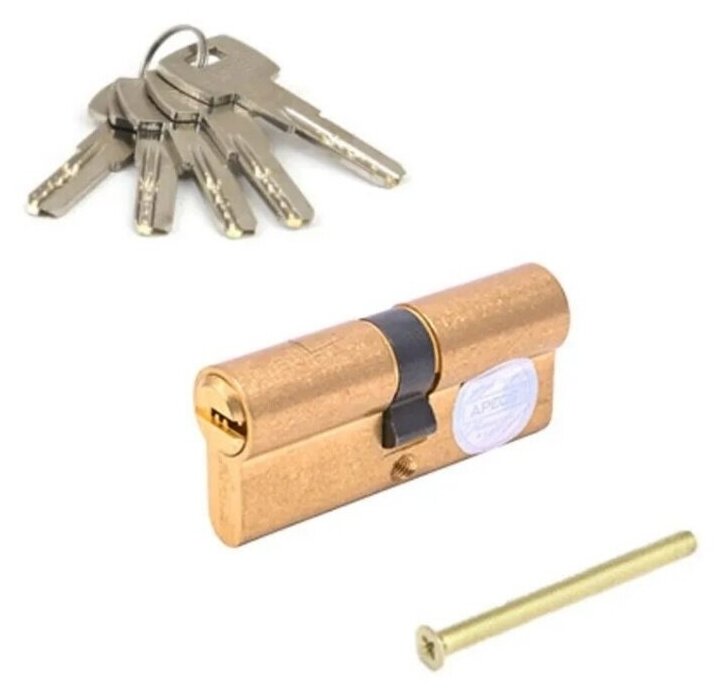Цилиндровый механизм (личинка) (апекс) Apecs SM-85(35/50)-G, 85 мм, Перфорированный ключ-ключ (латунь)