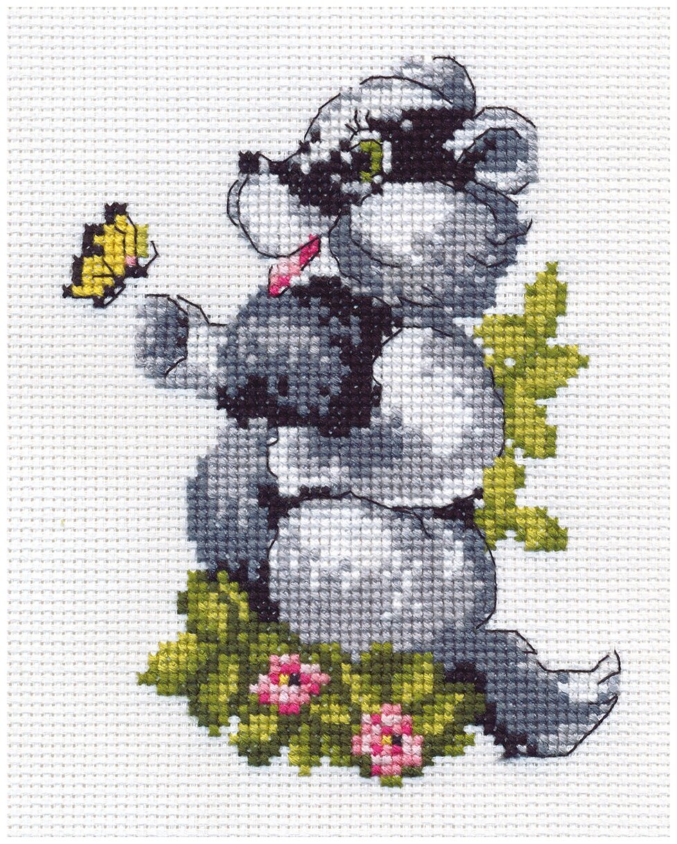 Klart набор для вышивания 3-043 Барсук 10 х 13 см схема крестиком по цветам