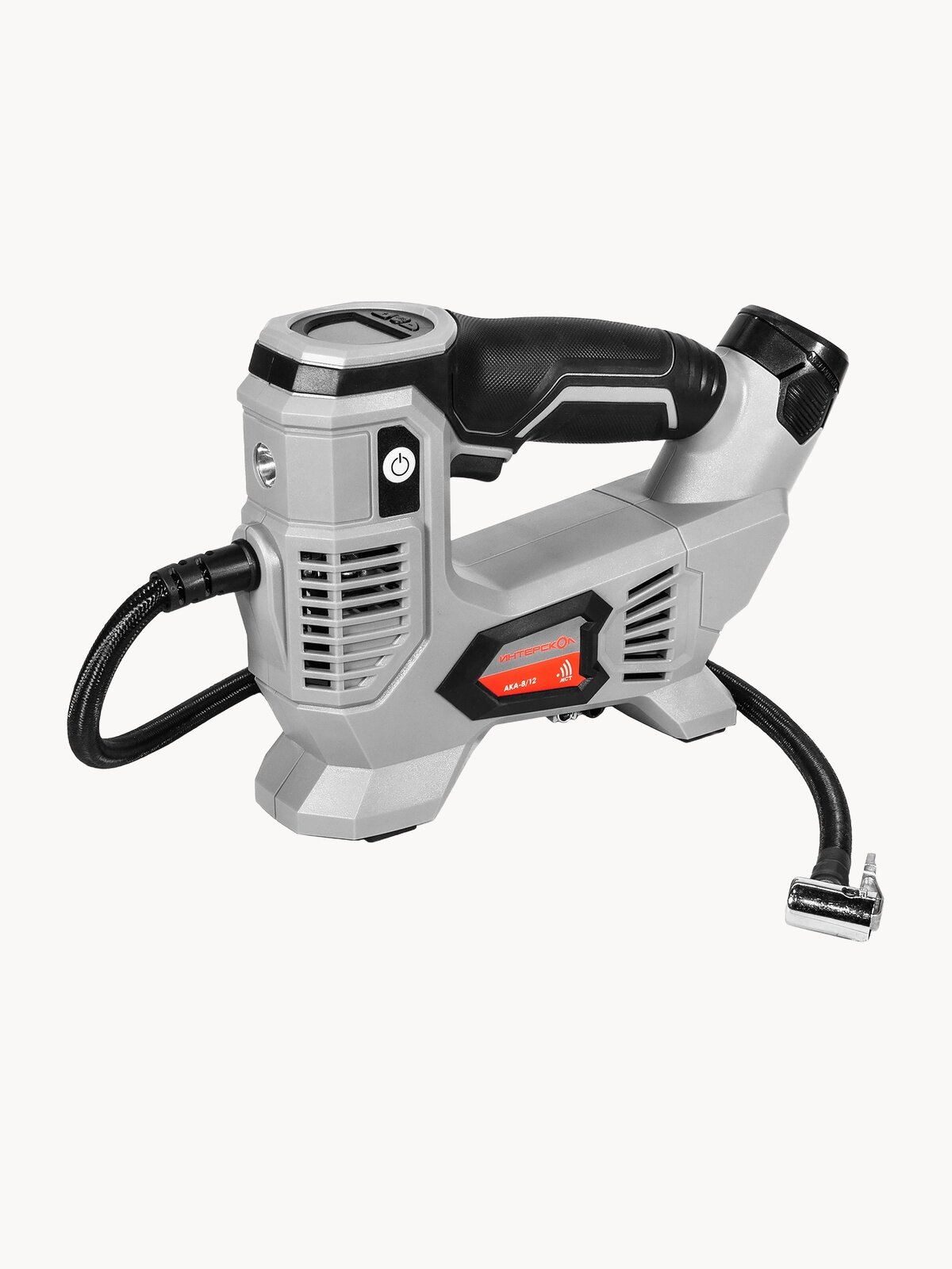 Аккумуляторный компрессор ИНТЕРСКОЛ АКА-8/12ЭМ, 12 В, 10.3 бар, без АКБ и ЗУ (812.0.0.70)