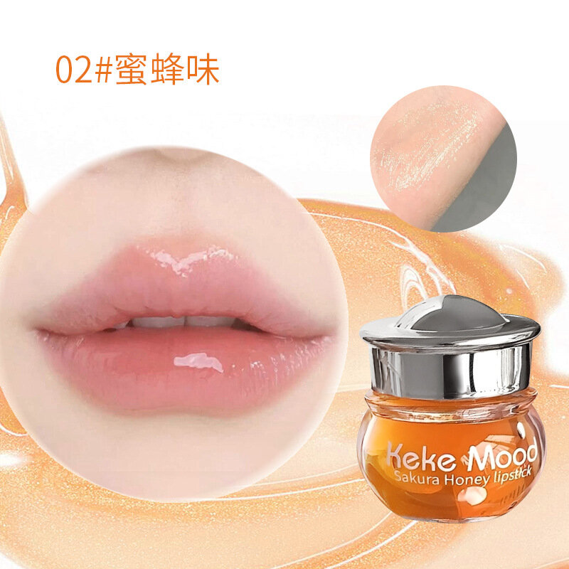 Бальзам/маска для губ Keke Mood Cherry Blossom Honey: высококачественный, увлажняющий, питательный и ухаживающий за кожей блеск для губ, уменьшающий морщинки.