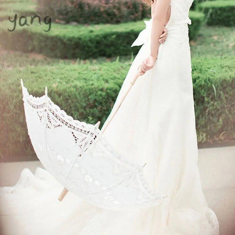 Зонт-трость , белый, — фото 1