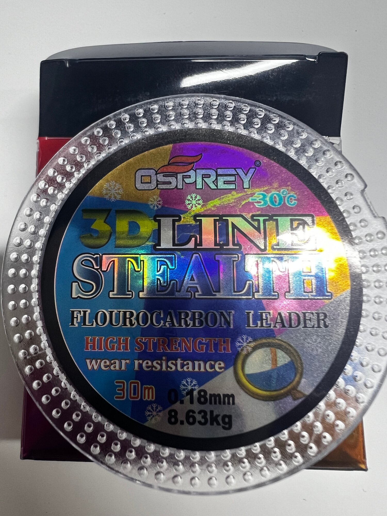 Флюрокарбоновая леска Osprey, бесцветная, 0,18мм, 30метров