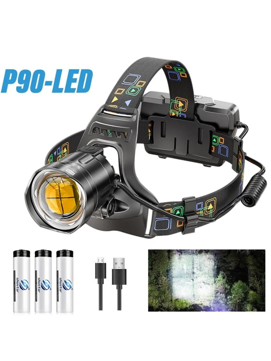 Фонарь налобный LED P90