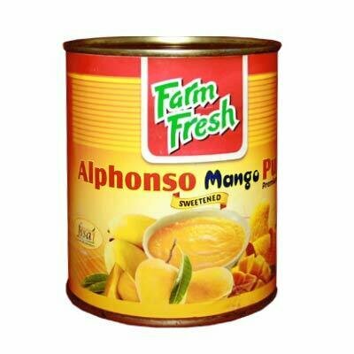 Sweetened ALPHONSO MANGO PULP Farm Fresh (Подслащенное пюре альфонсо манго, Фарм Фреш), 850 г.