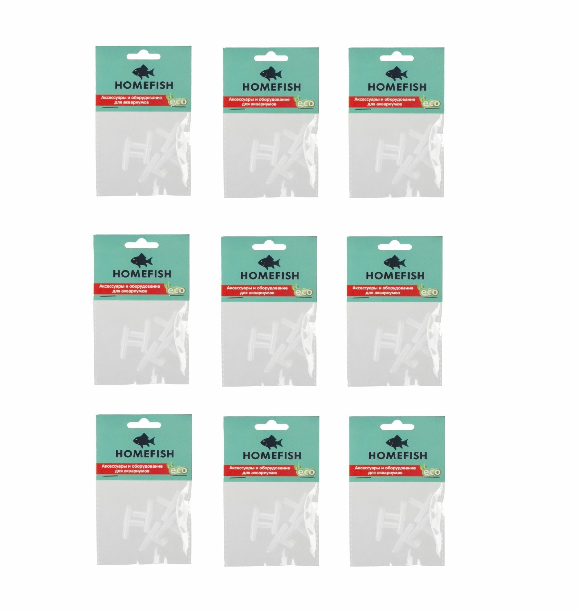 Homefish Соединитель для шланга, T-tee, 5 мм 4 х 6 мм, 5 шт в упаковке, 9 уп