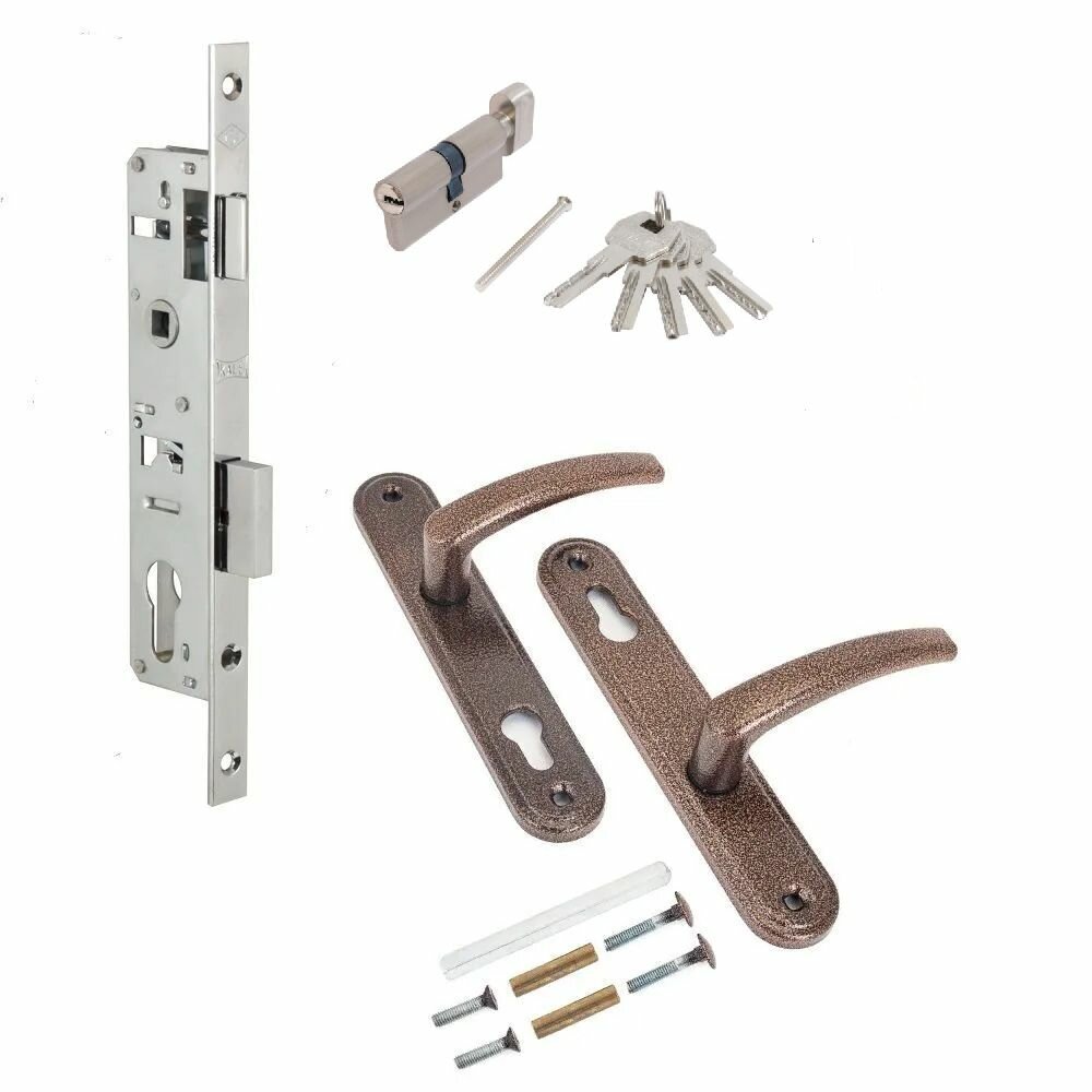 Комплект фурнитуры для калитки - медный антик (профиль 40/20)