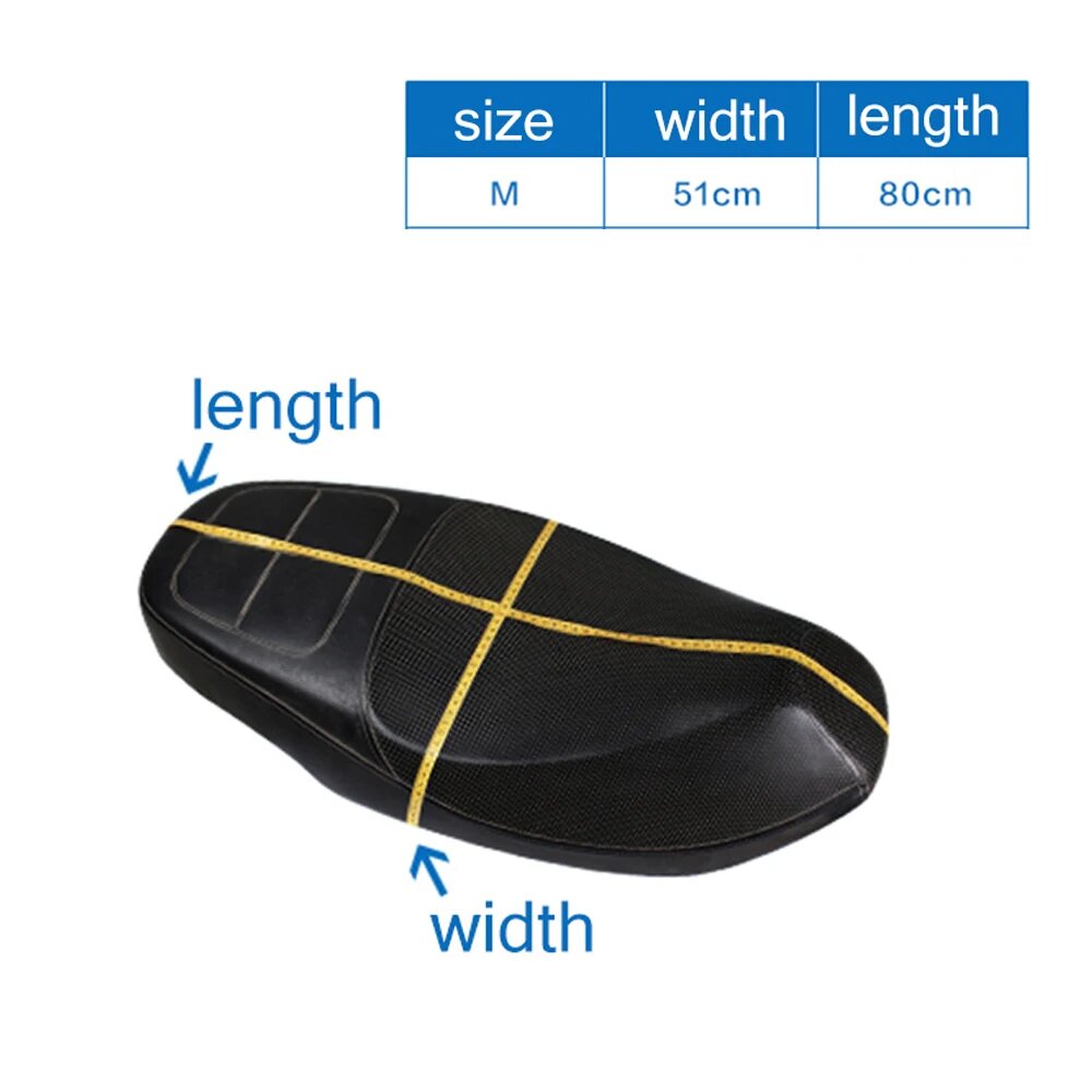 1 шт. противоскользящий 3D чехол для подушки сиденья мотоцикла, сетка, теплоизоляционная сетка, M
