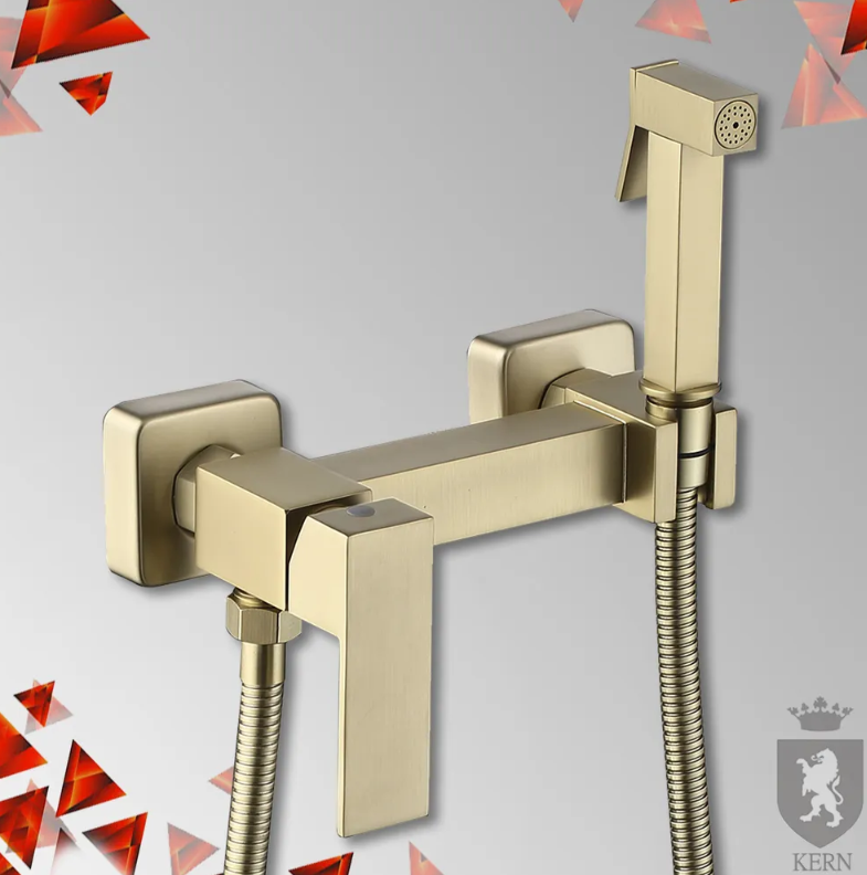 Смеситель встраиваемый для биде KERN 4035 матовое золото