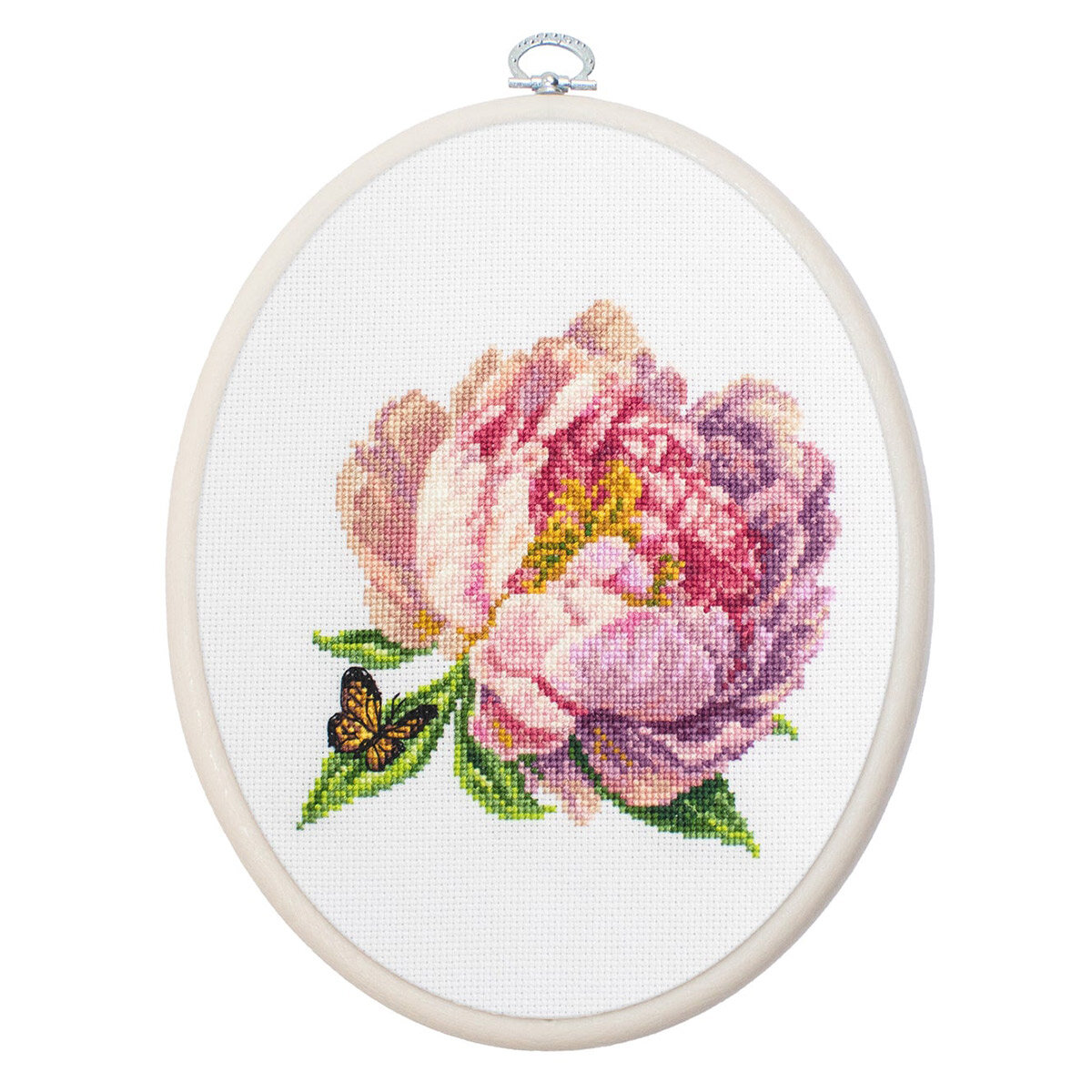 Набор для вышивания крестиком 'Пион розовый', 12*12 см, Luca-S