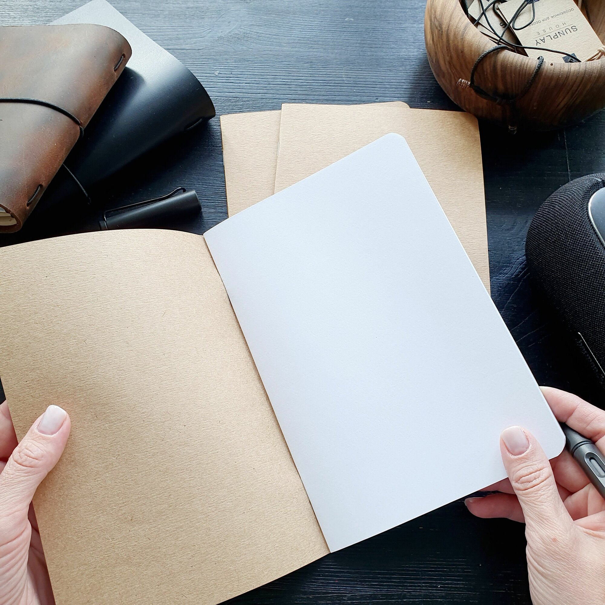 Блокноты формата А5 (13,5х20см) без разметки / сменные блоки / запасные тетради 3 штуки по 30 листов