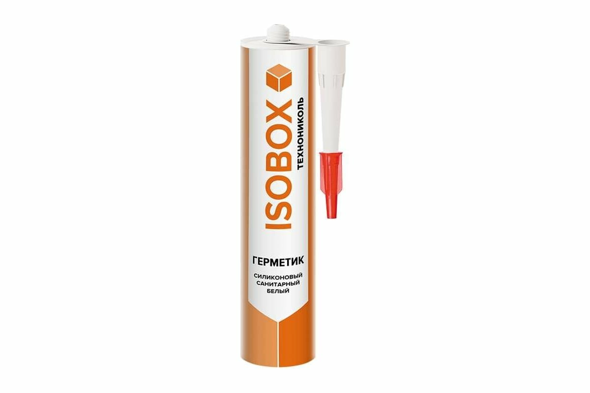 Технониколь Герметик ISOBOX силиконовый санитарный белый, 260 мл TN859932