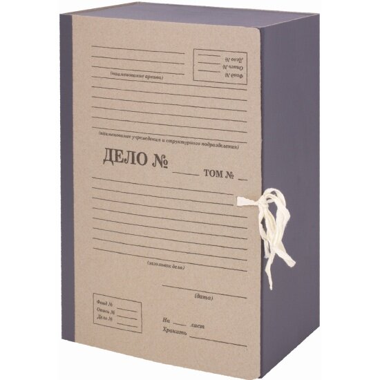 Папка архивная Staff А4 "Форма 21", 150 мм, переплетный картон/бумвинил, завязки, до 1500 л, , 112169