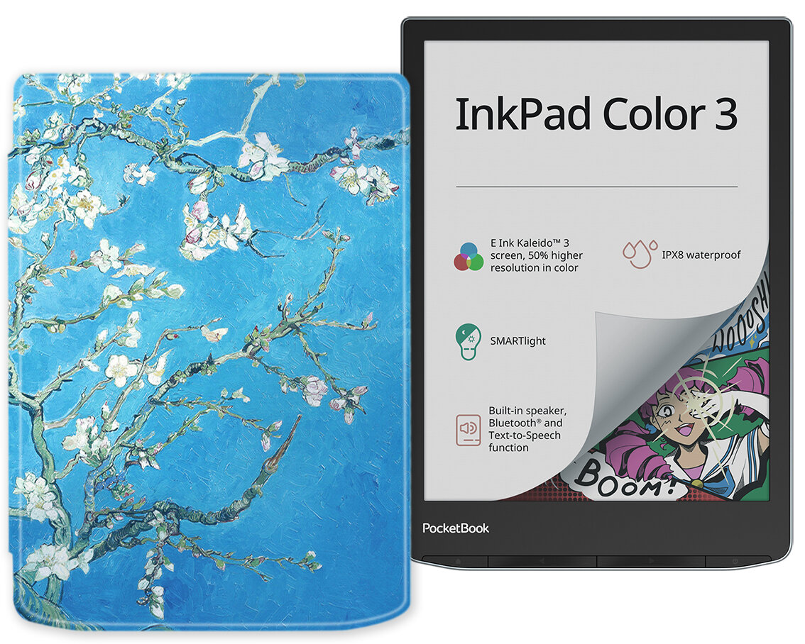 Электронная книга PocketBook 743K3 InkPad Color 3 с обложкой Sakura