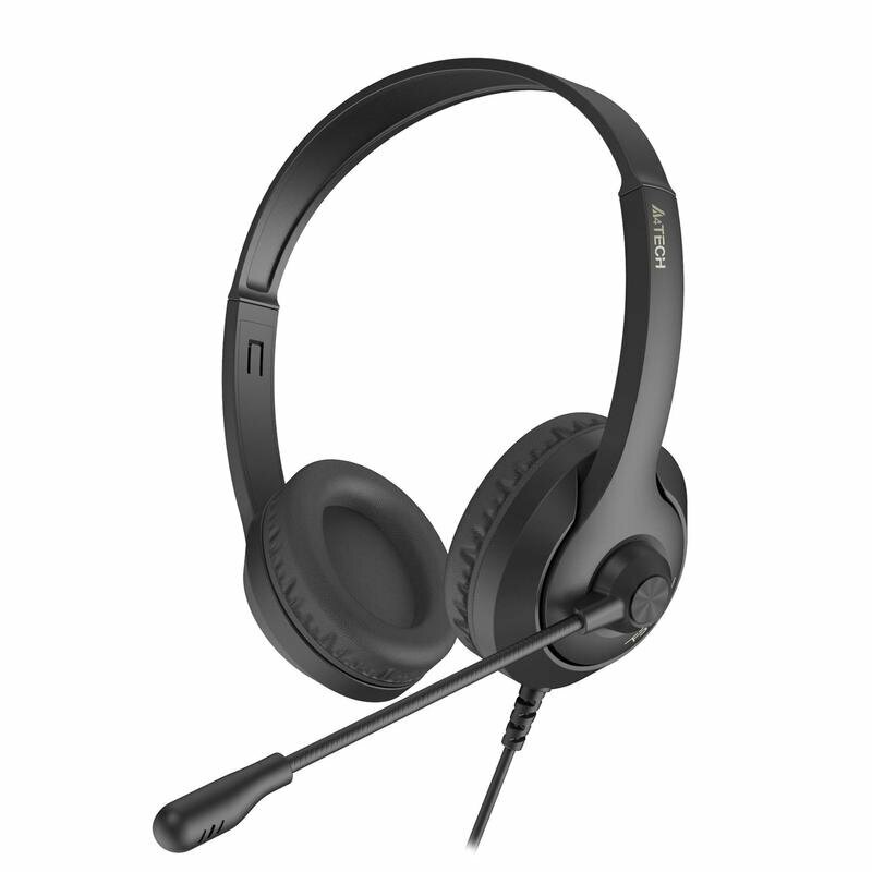 Гарнитура A4Tech Fstyler (FH100U (STONE BLACK)) черный 2м накладные USB, 1729850