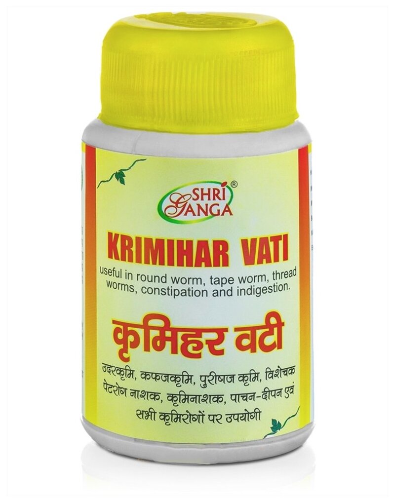 Кримихар Вати Шри Ганга от паразитов Krimihar vati Shri Ganga 50 гр