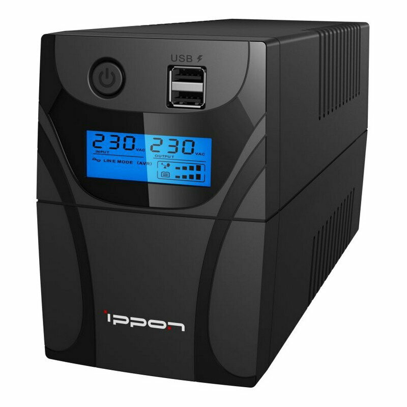 ИБП Ippon Back Power Pro II 500 500VA 300Вт IEC(4) черный(1030299), 950916