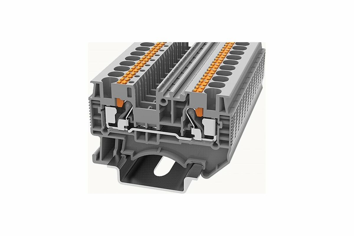 Degson Клемма на дин-рейку, 4 кв. мм, push-in, серая, 100 штук DS4-01P-11-00Z(H)