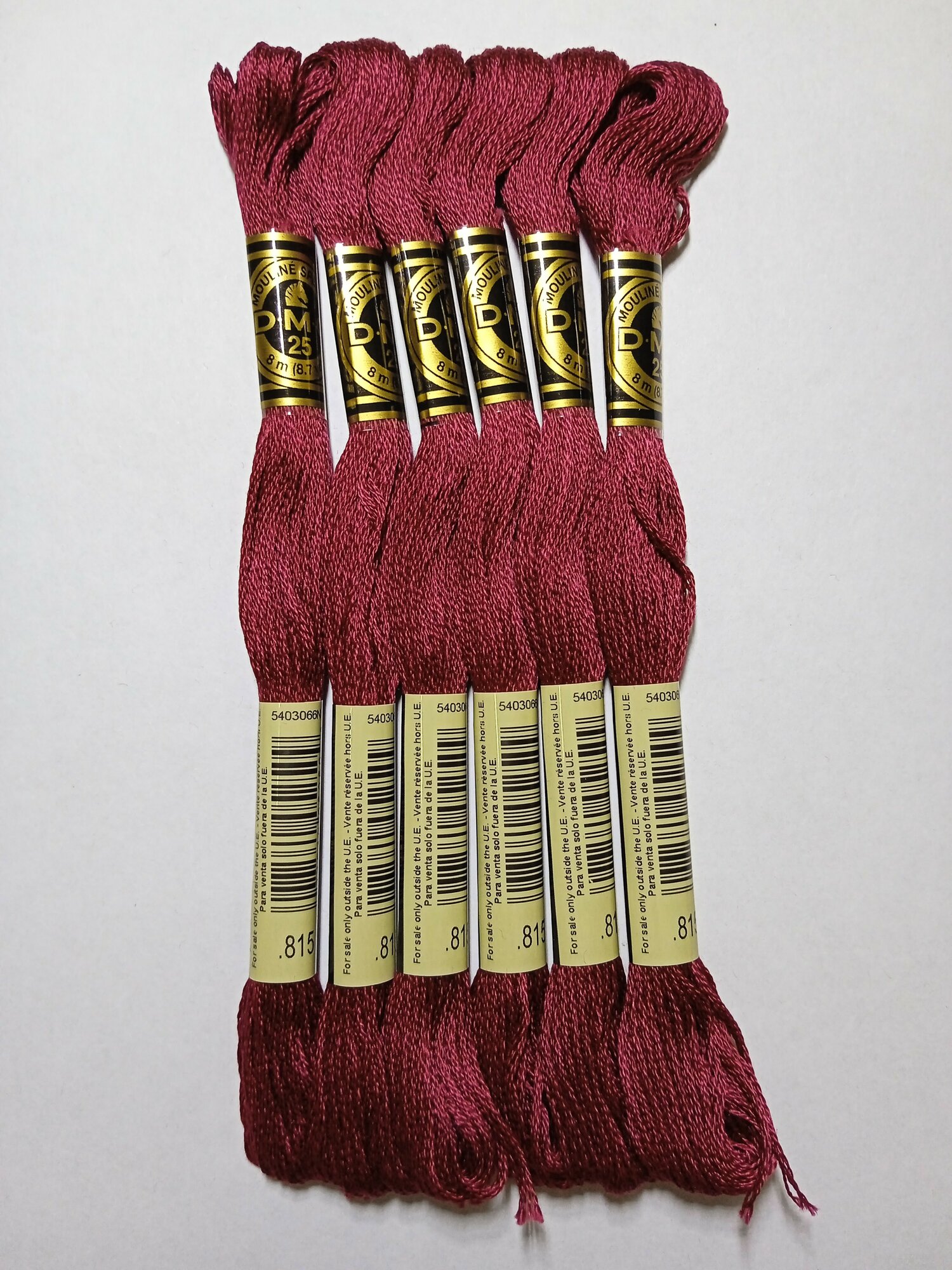 Набор ниток мулине, 8 м, 6 шт DMC-815_6