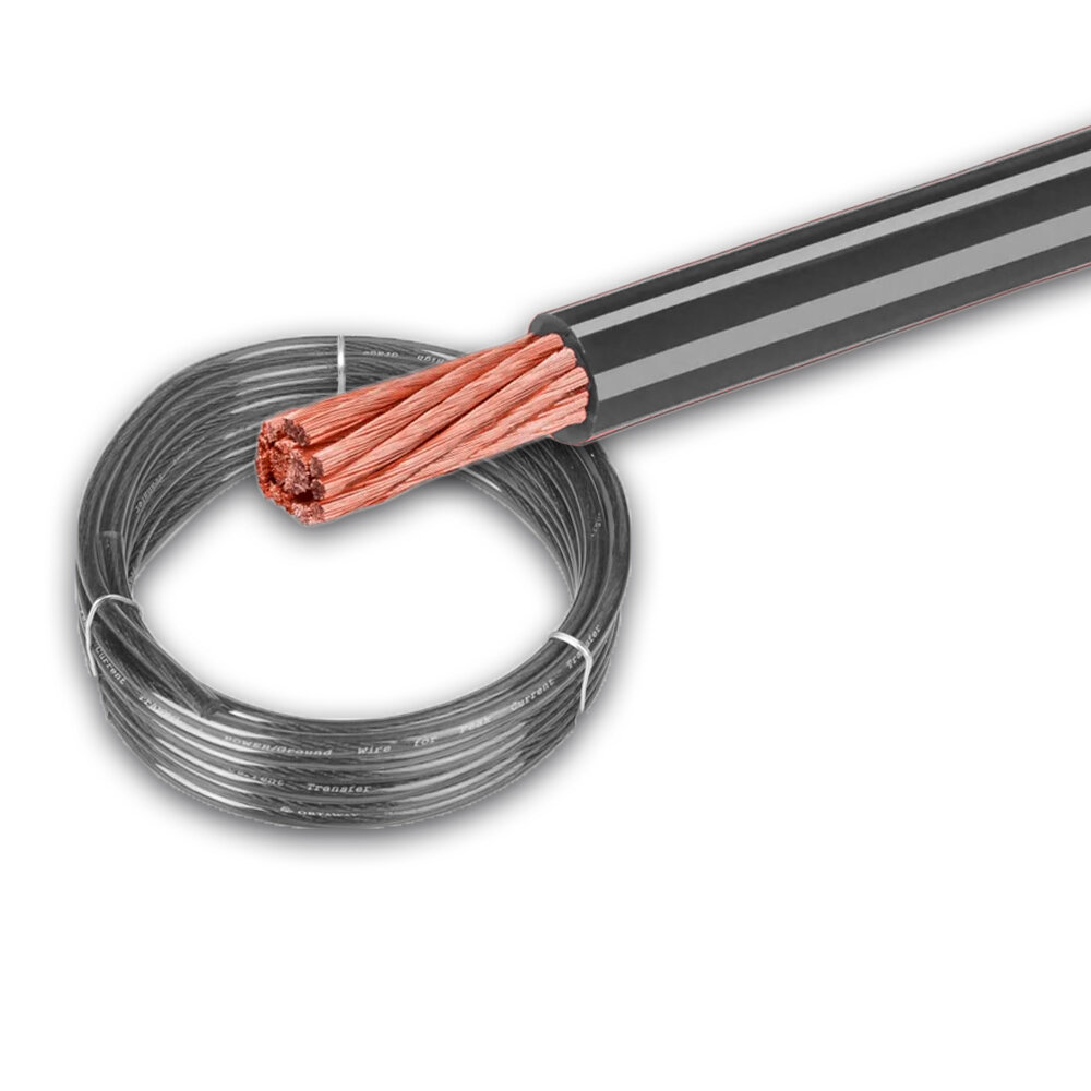 Авто силовой кабель Pro Legend, омедненный, 10 мм (7 Ga), черный, 14 м.