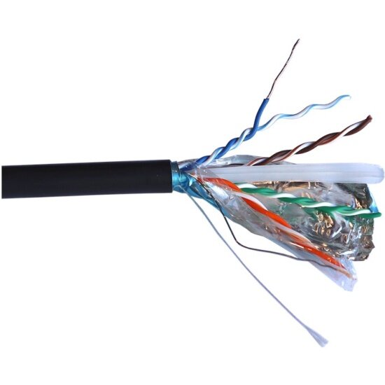 Кабель Lanmaster FTP, 4 пары, Кат. 6, LSZH, универсальный, черный, 305м в кат, TWT-6FTP-UNV