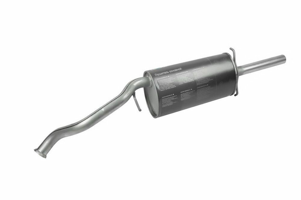 Основной глушитель с трубами и кронштейнами в сборе (алюминизированная сталь) ЗАЗ Шанс с 2009 года ДВС 1,3л/1,5л LECAR