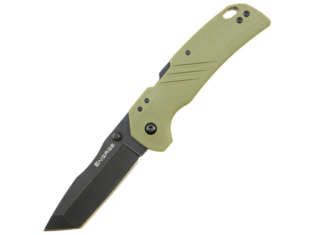 Нож Складной Cold Steel Engage 3In Od Green, сталь 4116, рукоять Gfn, Блистер