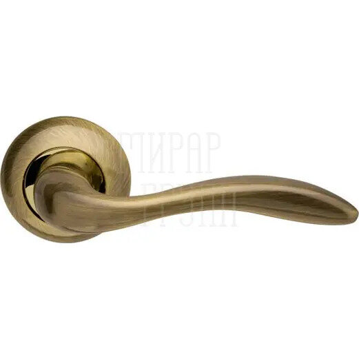Дверная ручка Armadillo на круглой розетке "Selena" LD19 бронза + золото