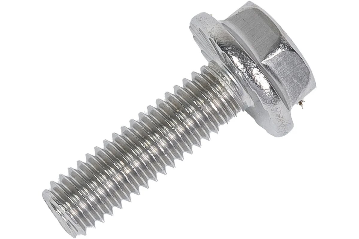 Insparion болт с фланцем DIN 6921 из нержавеющей стали A2 М6x20 рифленый, комплект 10 шт