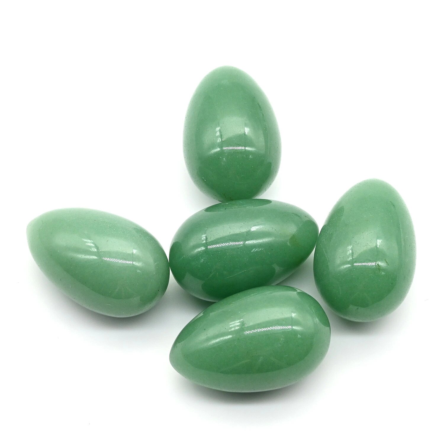 Яйцо из авантюрина зеленого 20*30мм, 17г. .