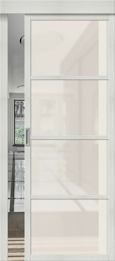 Межкомнатная Дверь с Экошпоном Bravo Твигги-11.3 Bianco Melinga / Magic Fog 900x2000мм (Полотно 1шт) / Браво.