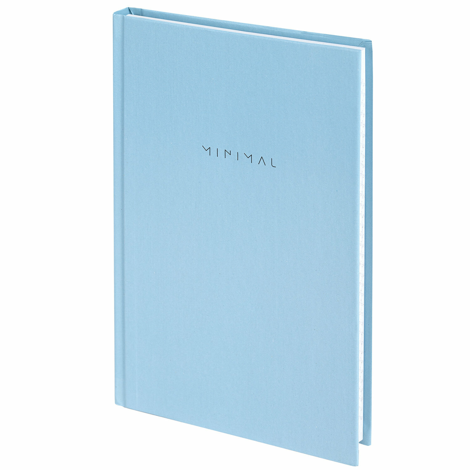 Блокнот А5 134х206 мм, 80 л, твёрдый, клетка, BRAUBERG "Minimal", голубой, 116442