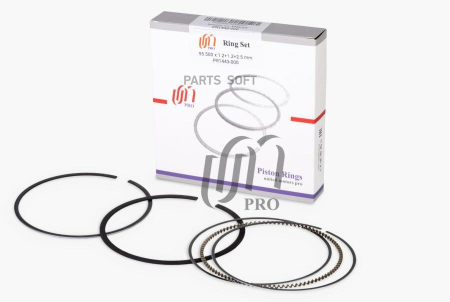 PR1443000 UMPRO Кольца поршневые STD Nissan VQ35DE d95.5 STD 1.2-1.2-2.5 (12033-8J100) на 1 цил. UM