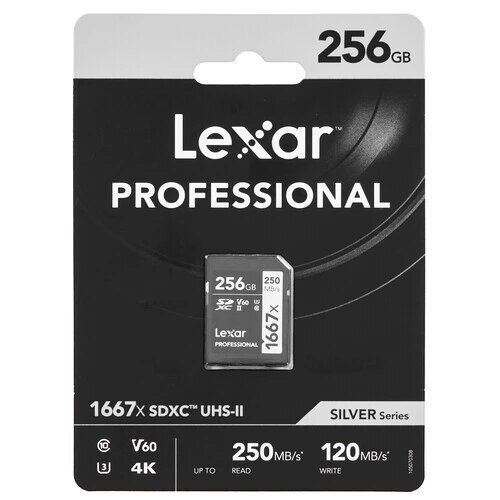 LSD256CB1667 / Карта памяти Lexar SDXC 256 ГБ [LSD256CB1667] [Class 10, UHS Class 3, Video Class 60