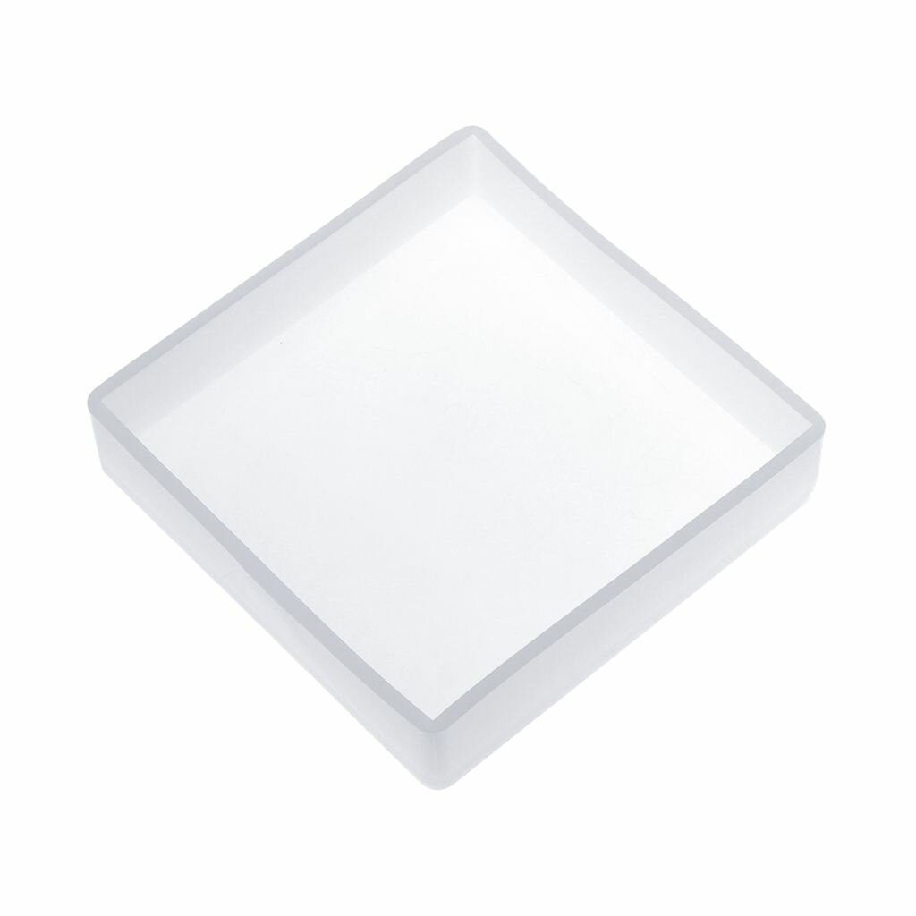 Силиконовая форма для эпоксидной смолы, большая квадратная молд 10,8x10,8 см — для хрустальных кубиков и декора