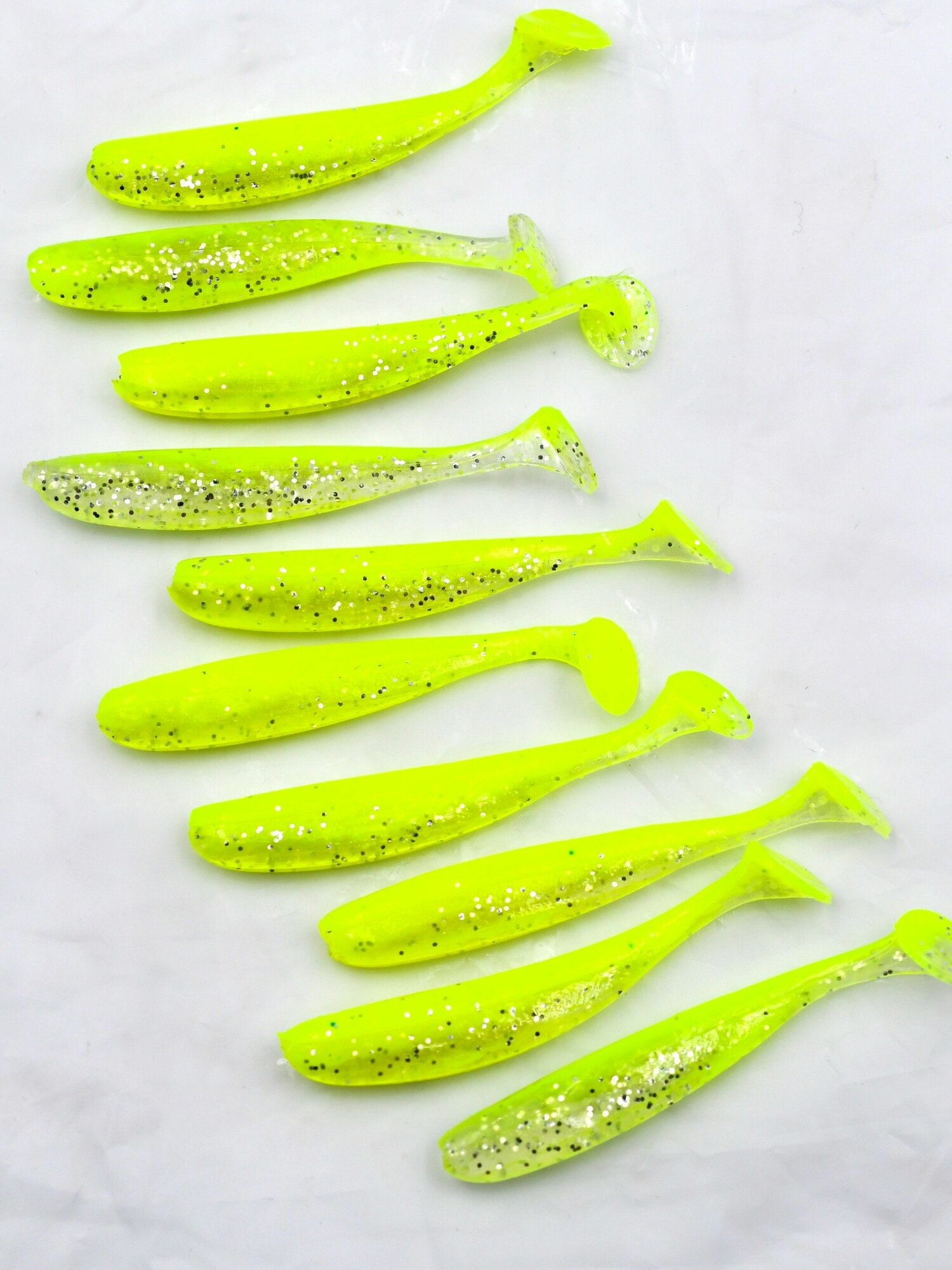 Силиконовая приманка виброхвост 10 штук 2" Япония на окуня; судака; щуку