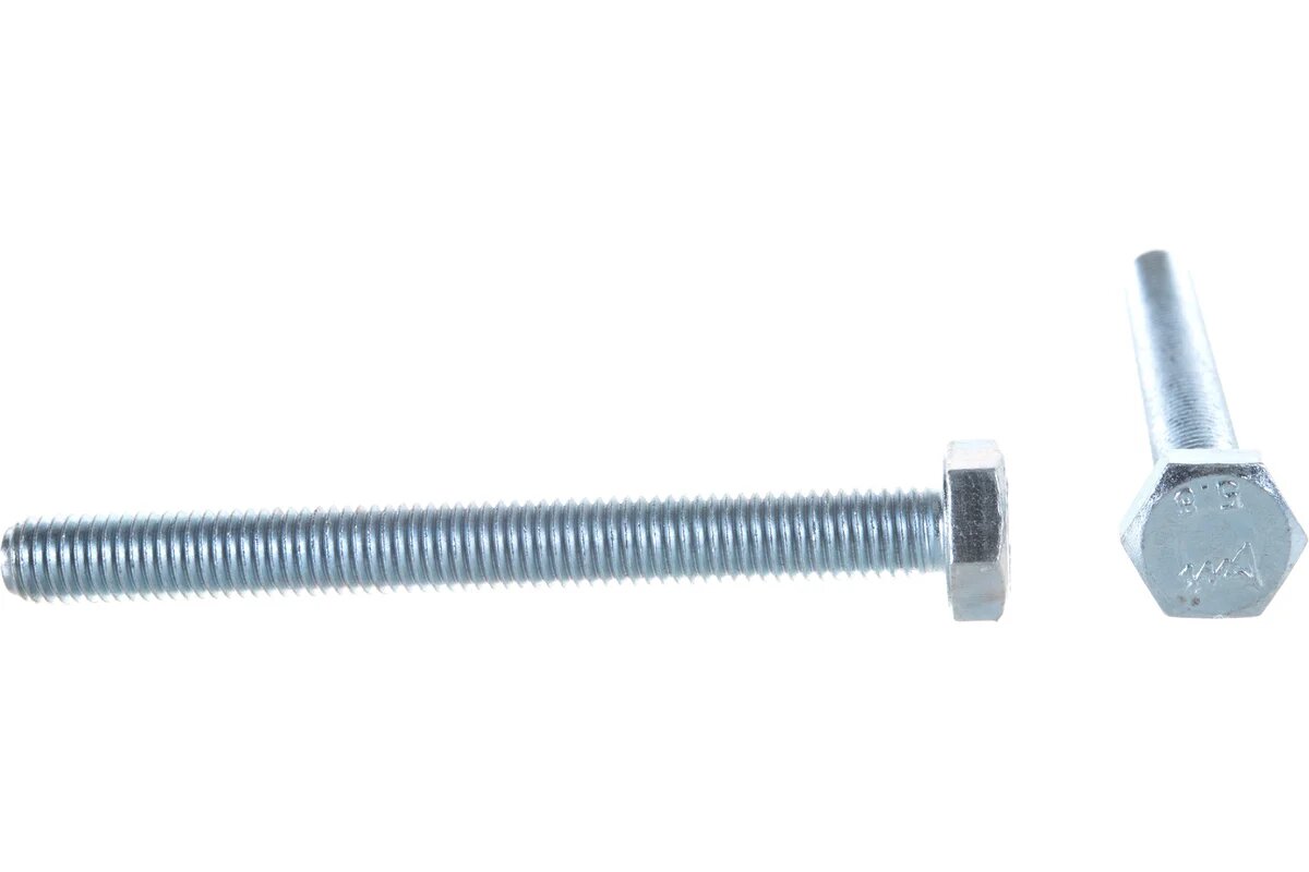 Госкреп Болты резьбовые DIN933 М10х100, длина 100 мм, комплект 2 шт в упаковке