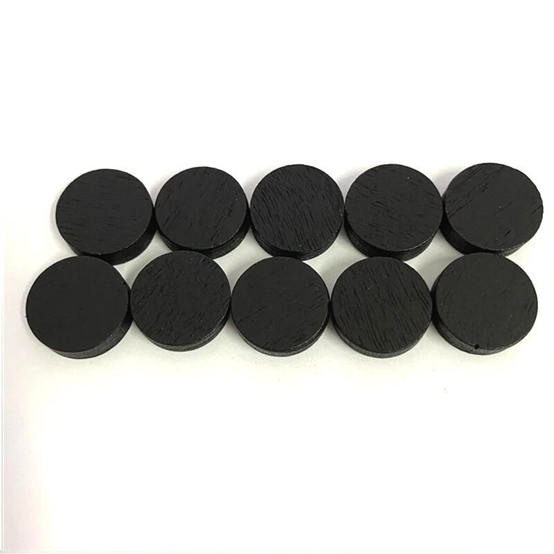 Деревянные игровые фишки 50 шт. Черный, Black