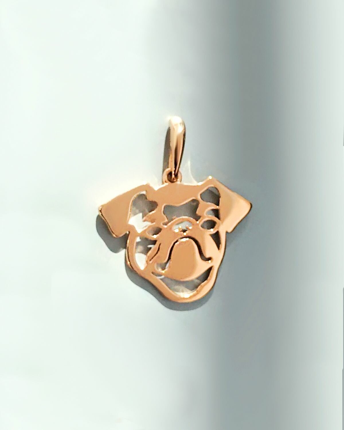 Подвеска Diamond Animal, серебро, 925 проба, золочение