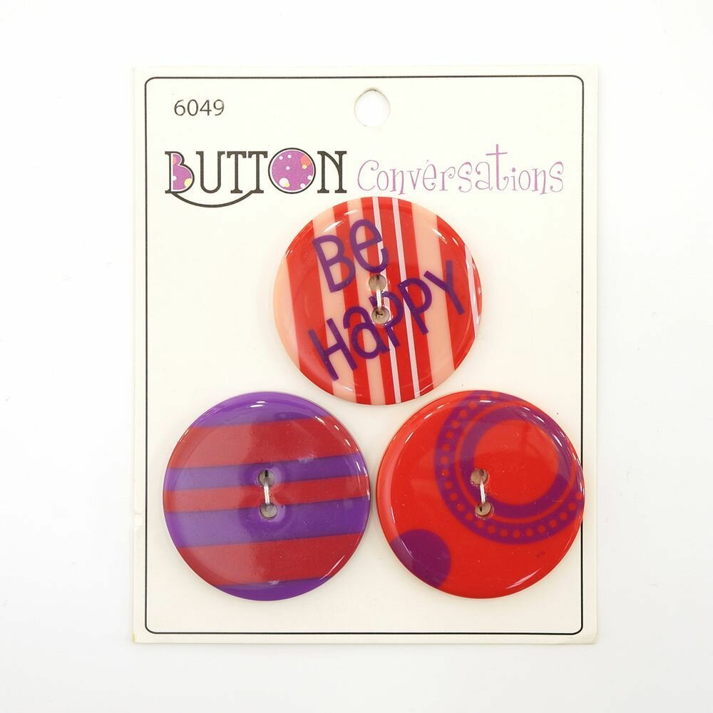 Пуговицы BLUMENTHAL LANSING "Conversations", красные, 3 шт