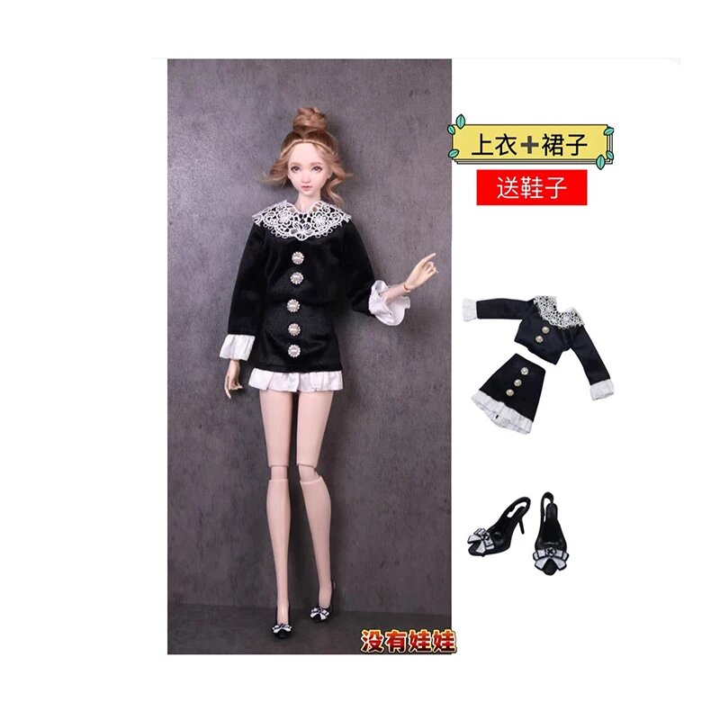 Комплект одежды для куклы BJD 1/6, черный, A21